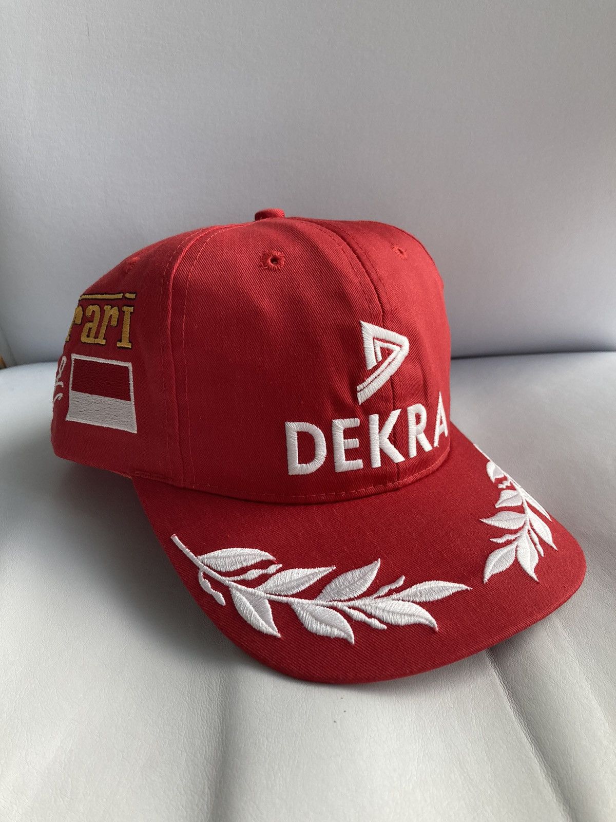 Vintage VNTG Ferrari Michael Schumacher DEKRA Formula 1 SnapBack Hat ...