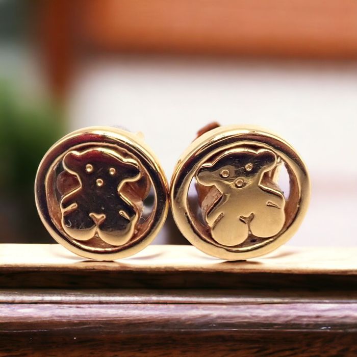 Tous Tous 18k Yellow Gold Teddy Bear Stud Earrings | Grailed