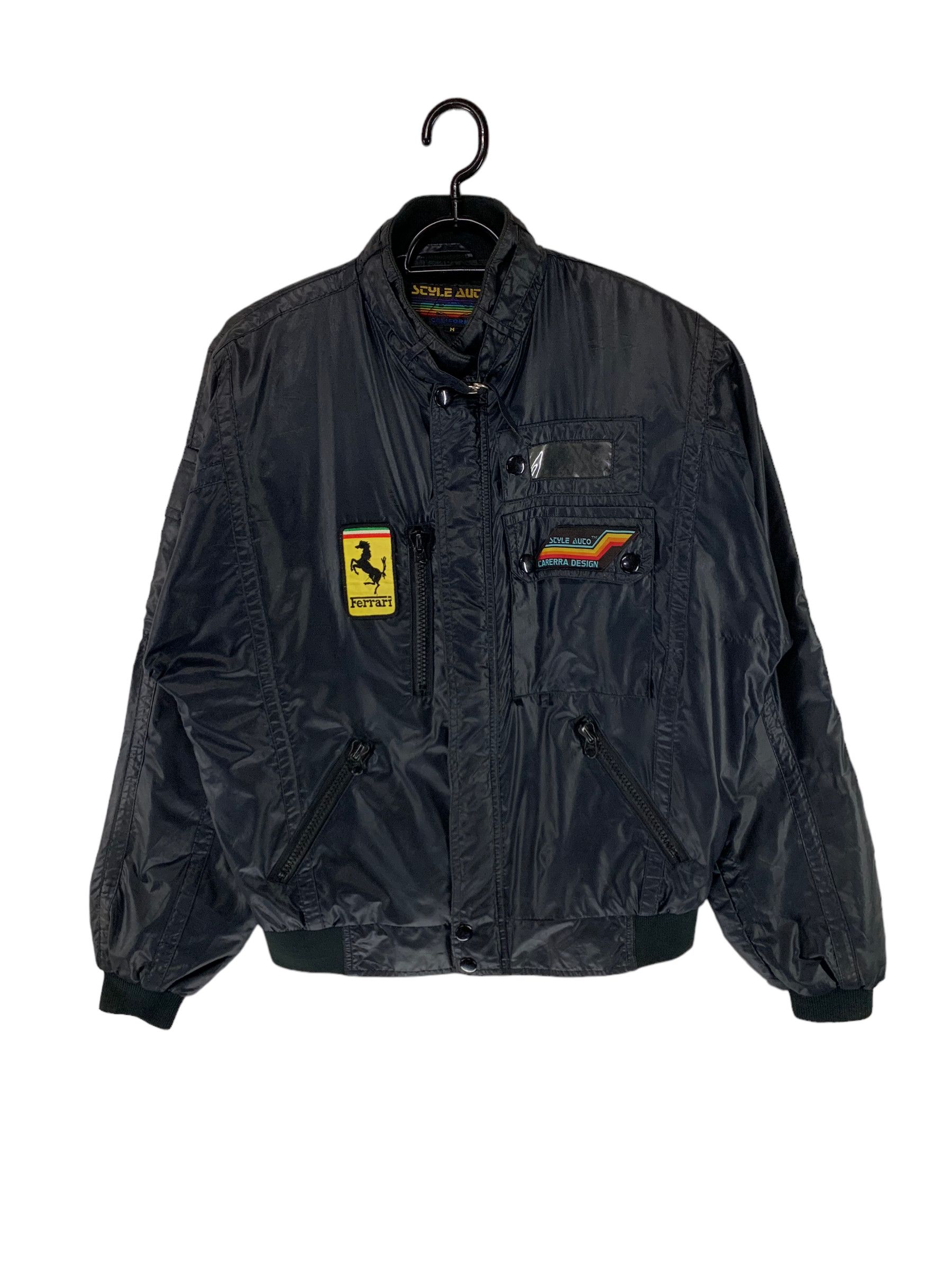 Ferrari × Racing × Vintage 80s Style Auto carrera design ferrari jacket ...