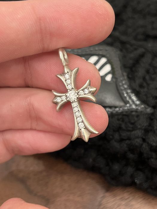 Chrome Hearts Chrome hearts Diamond tiny cross | Grailed