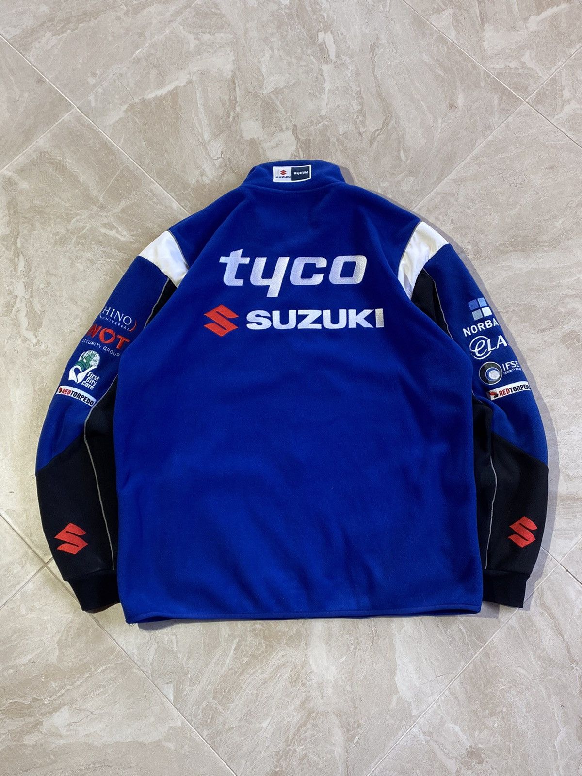 Racing Suzuki Racing Y2k Streetwear Style Full Zip Fleece Sweater | Grailed