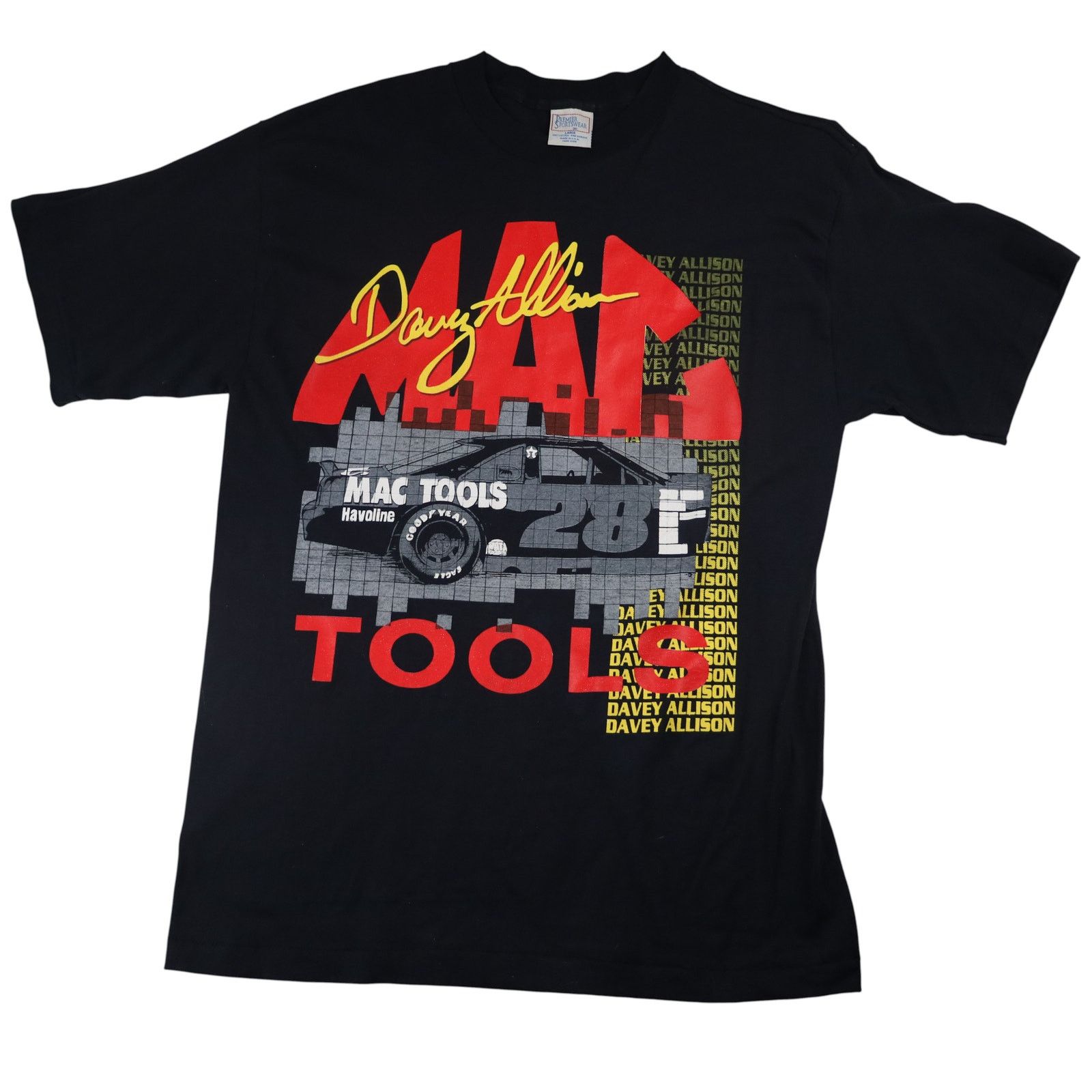 NASCAR × Vintage VTG Nascar Davey Allison Mac Tools Racing Graphic T ...