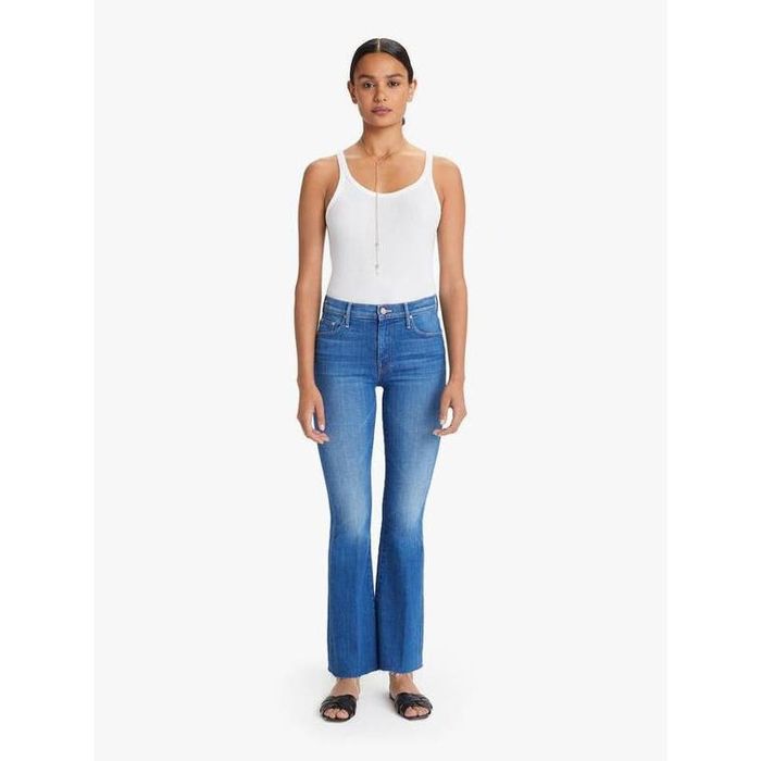 Mother Denim Mother The Weekender Flare Fray Jeans 28 Double Vision ...