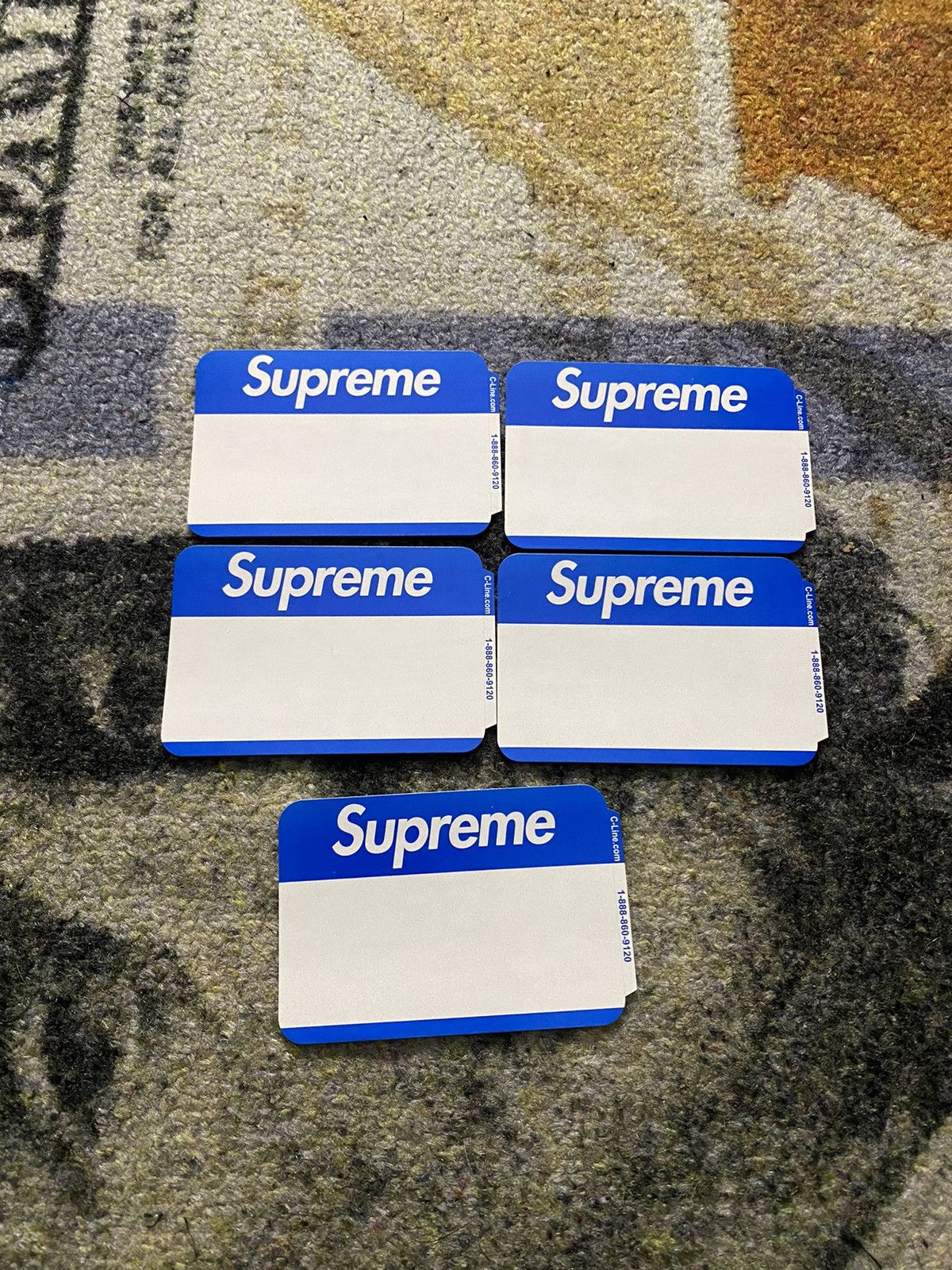 Supreme Supreme Name Tag Stickers (pack of 5) | Grailed