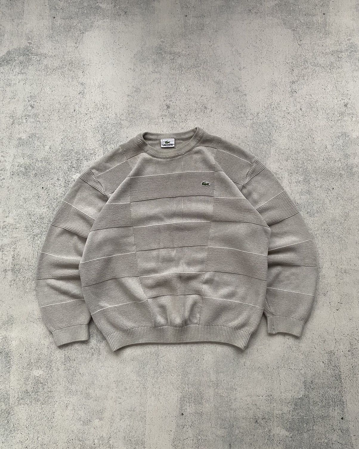 Vintage Vintage Lacoste Crew Neck Gray Sweater | Grailed