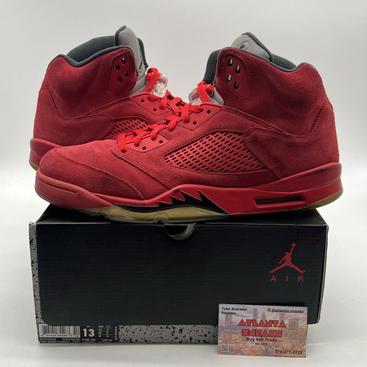 Jordan Brand Air Jordan 5 Red suede | Grailed