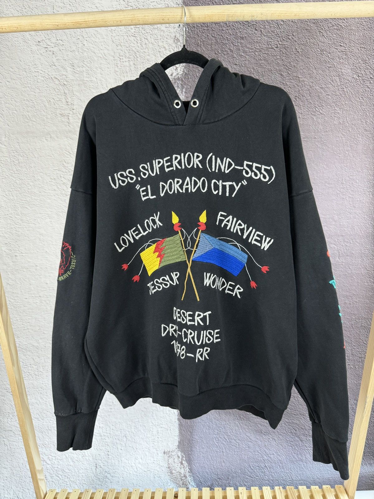 Diesel × Streetwear × Vintage Diesel S-Mirage USS Superior Embroidered ...