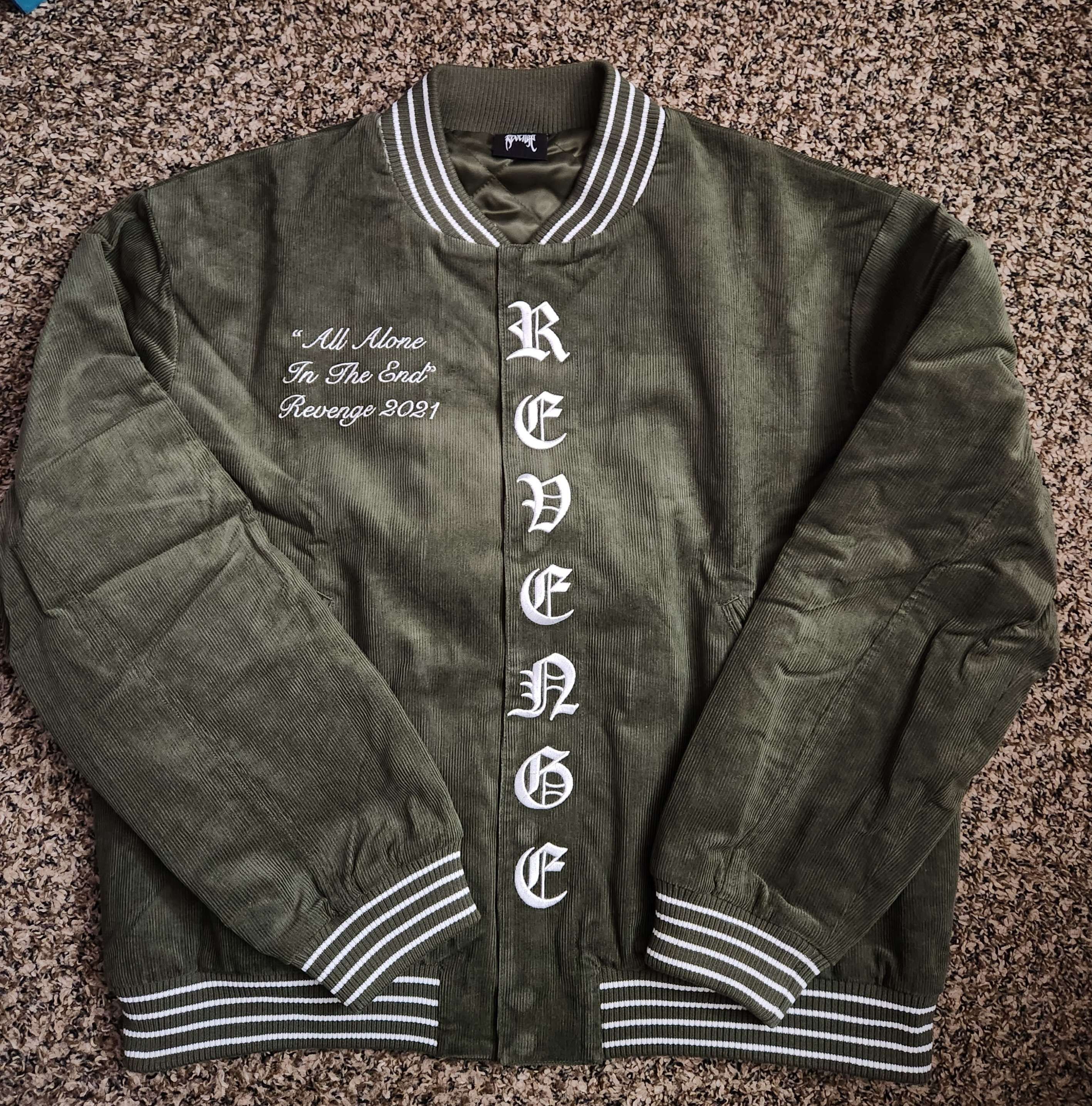 Revenge Revenge Crosshair Corduroy Bomber Jacket - Green | Grailed