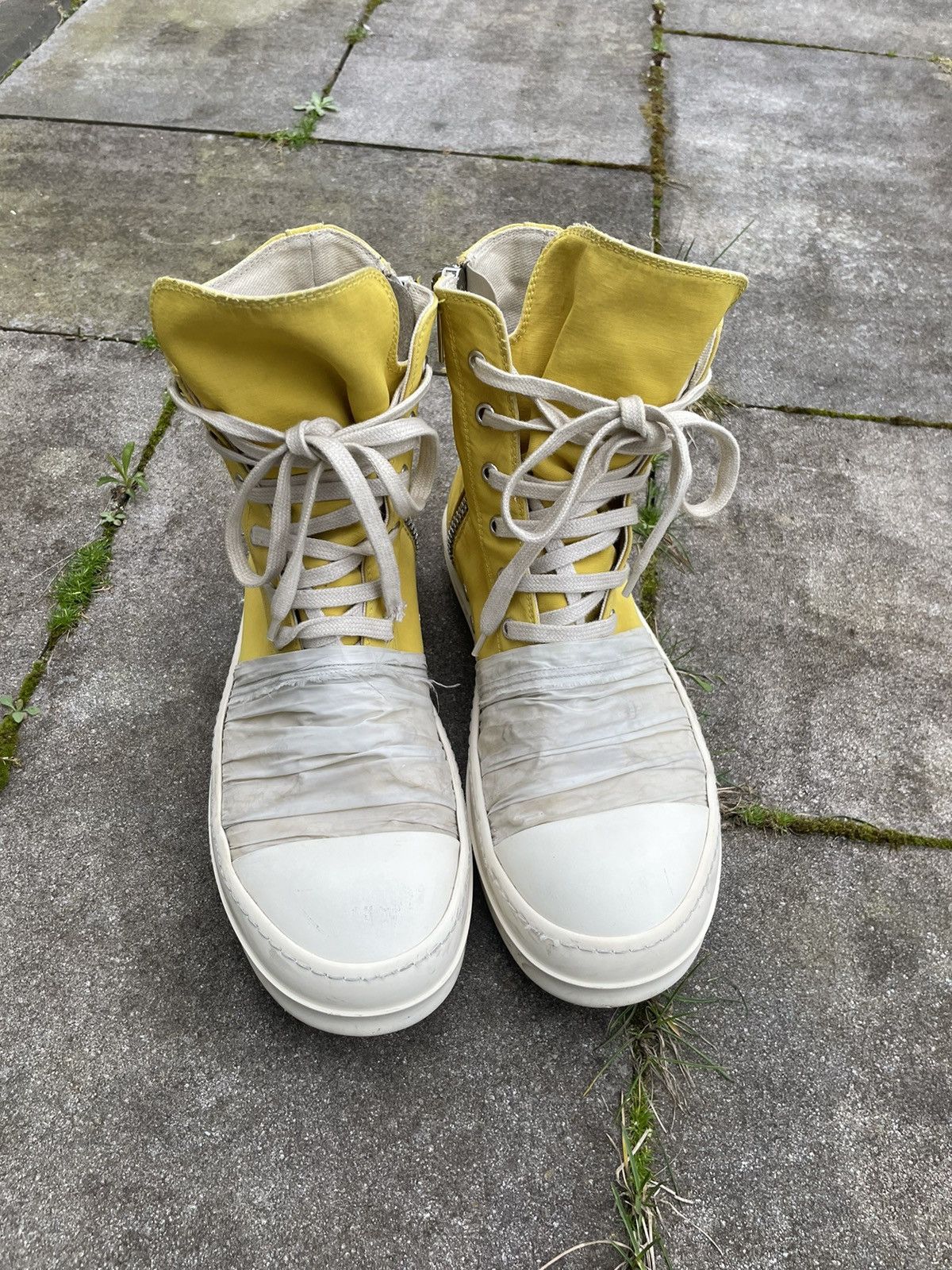 Rick Owens Rick Owens yellow hustler wrap ramones fw17 | Grailed