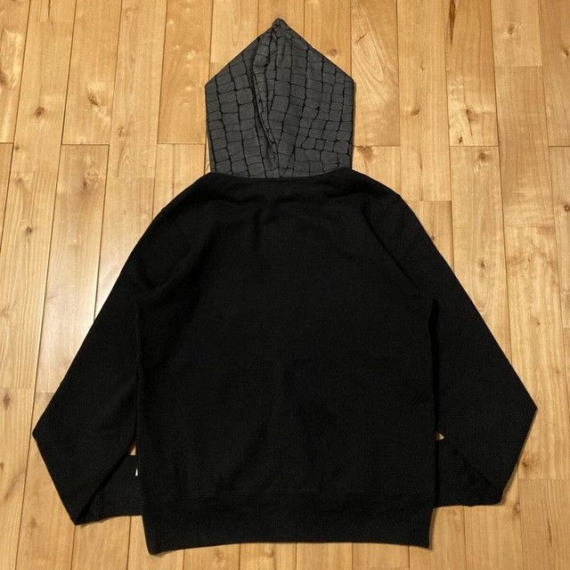 Bape × Lacoste BAPE × LACOSTE CROCODILE FULL ZIP HOODIE Black a bathing ...