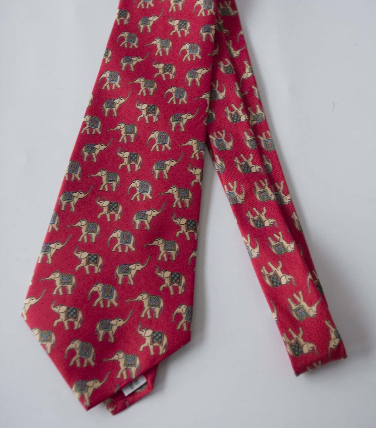 Jim Thompson Jim Thompson Elephant Print Design Tie Silk | Grailed