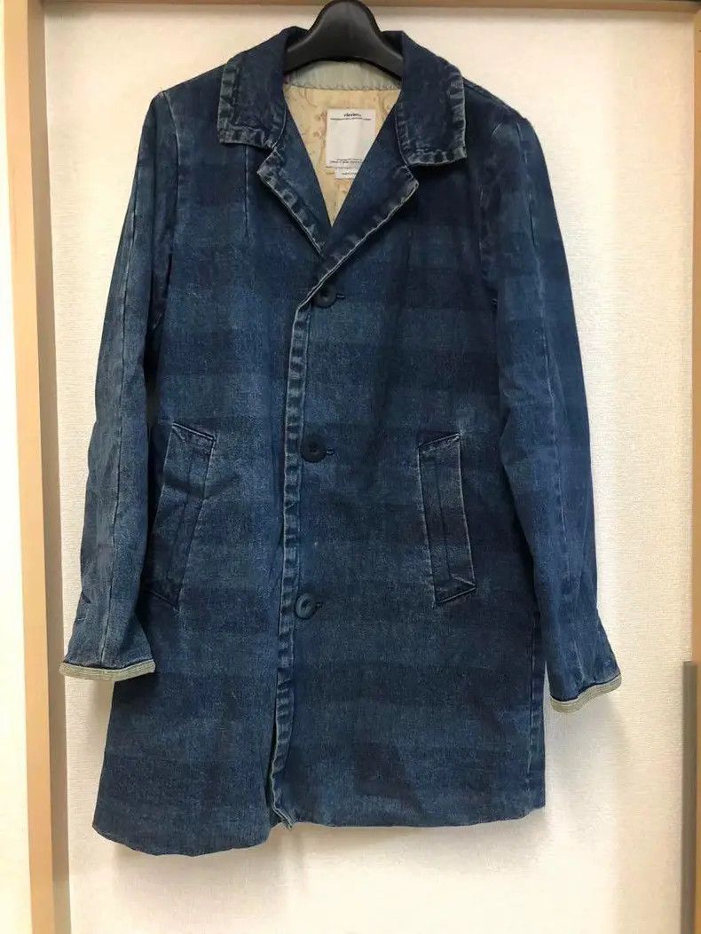 Visvim visvim MIES COAT INDIGO BORDER. | Grailed