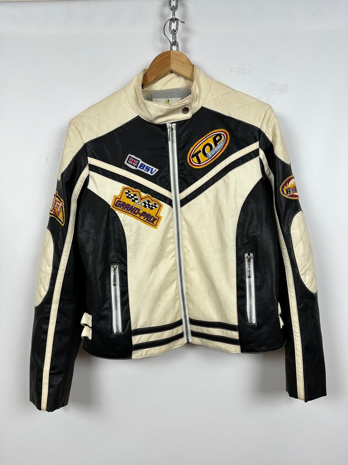 Vintage Vintage Wonder Team Grand Prix Y2K Racing Leather Jacket | Grailed