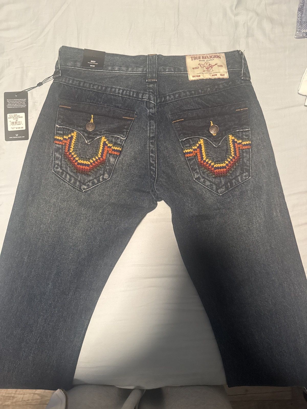True Religion Ricky Cross Stitch | Grailed