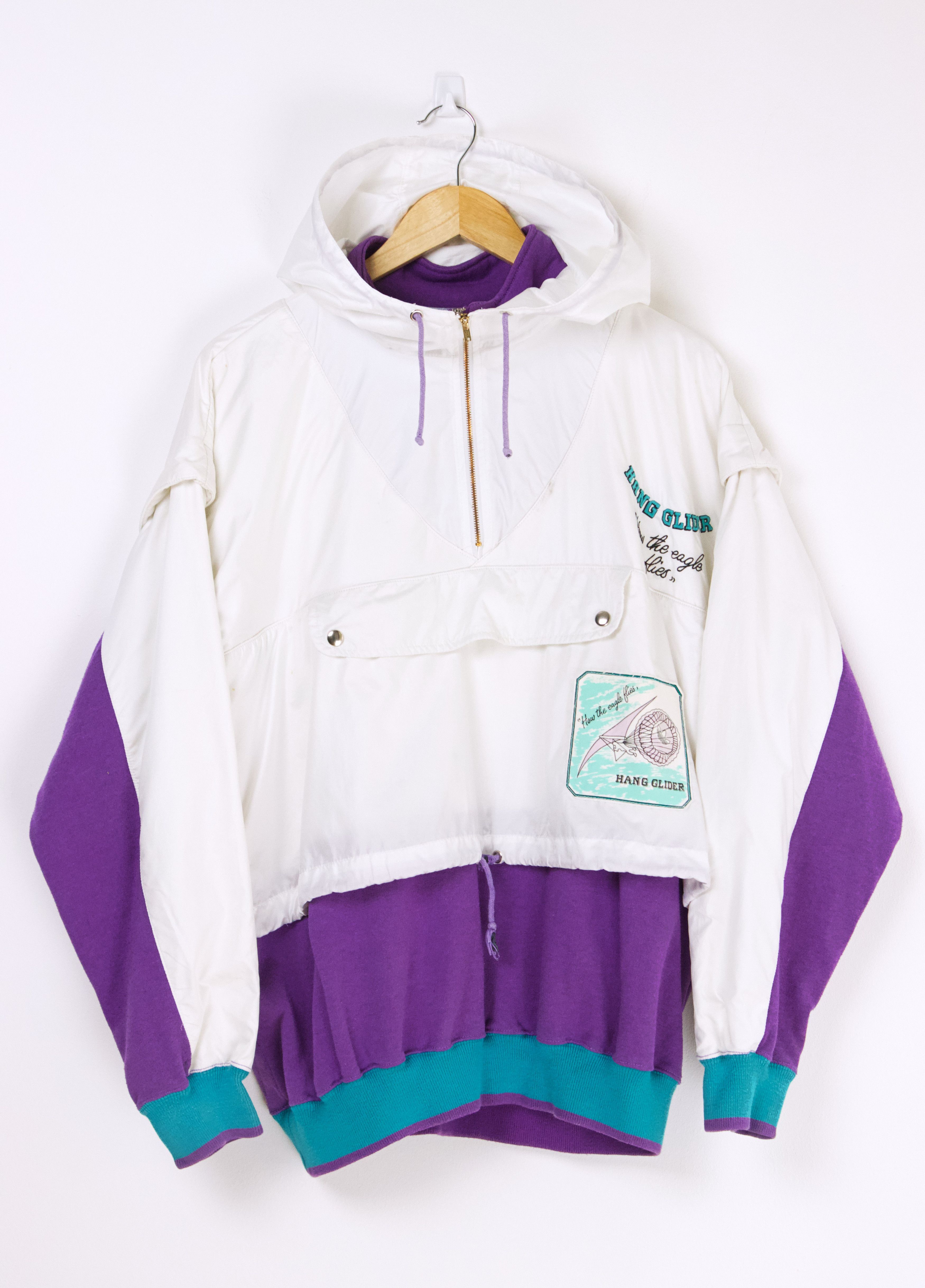 Adidas × Vintage 70s Adidas Orignals Hang Glider Nylon Anorak Halzip ...