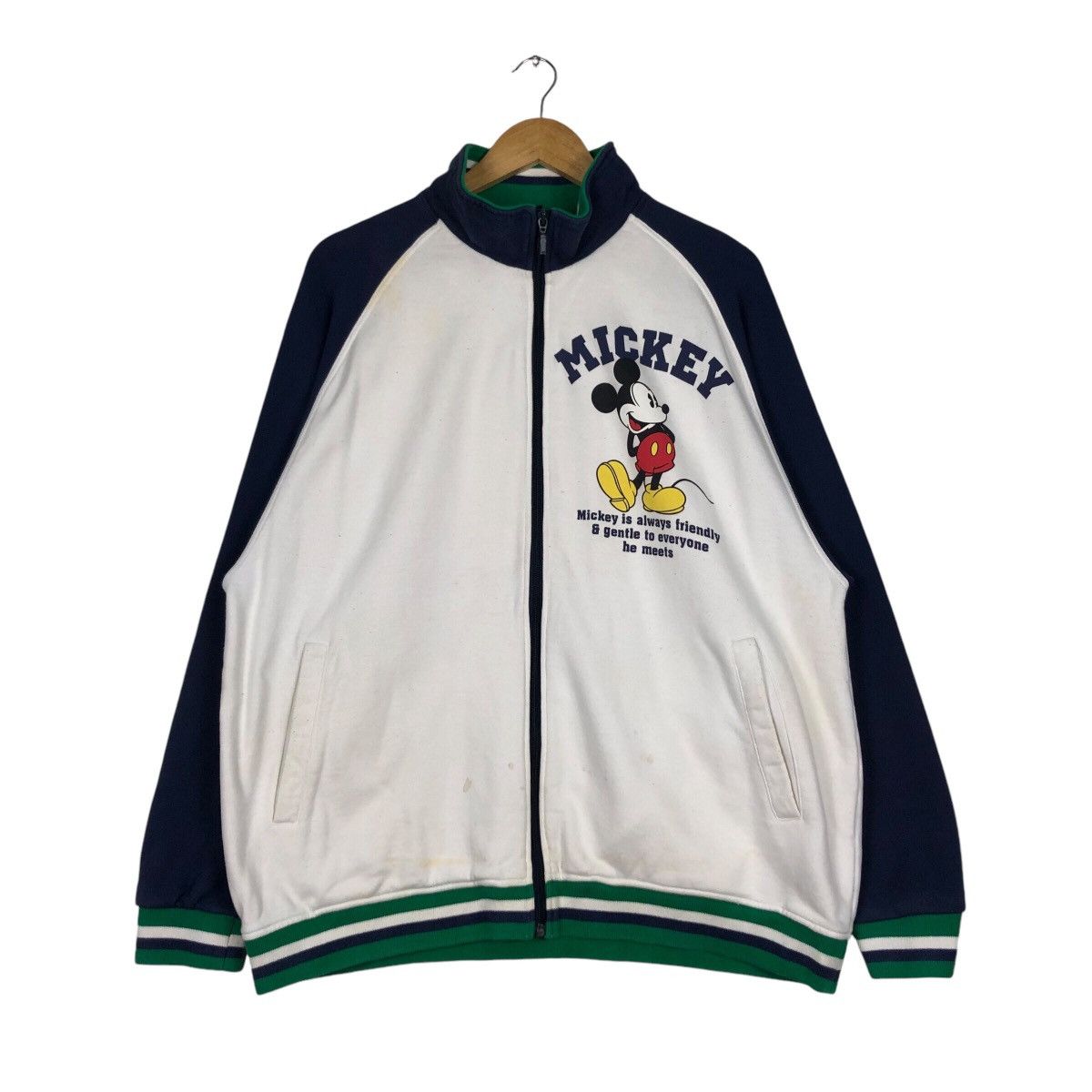 Mickey Mouse × Vintage Mickey Mouse Sweater Jacket Rare Vintage Large ...