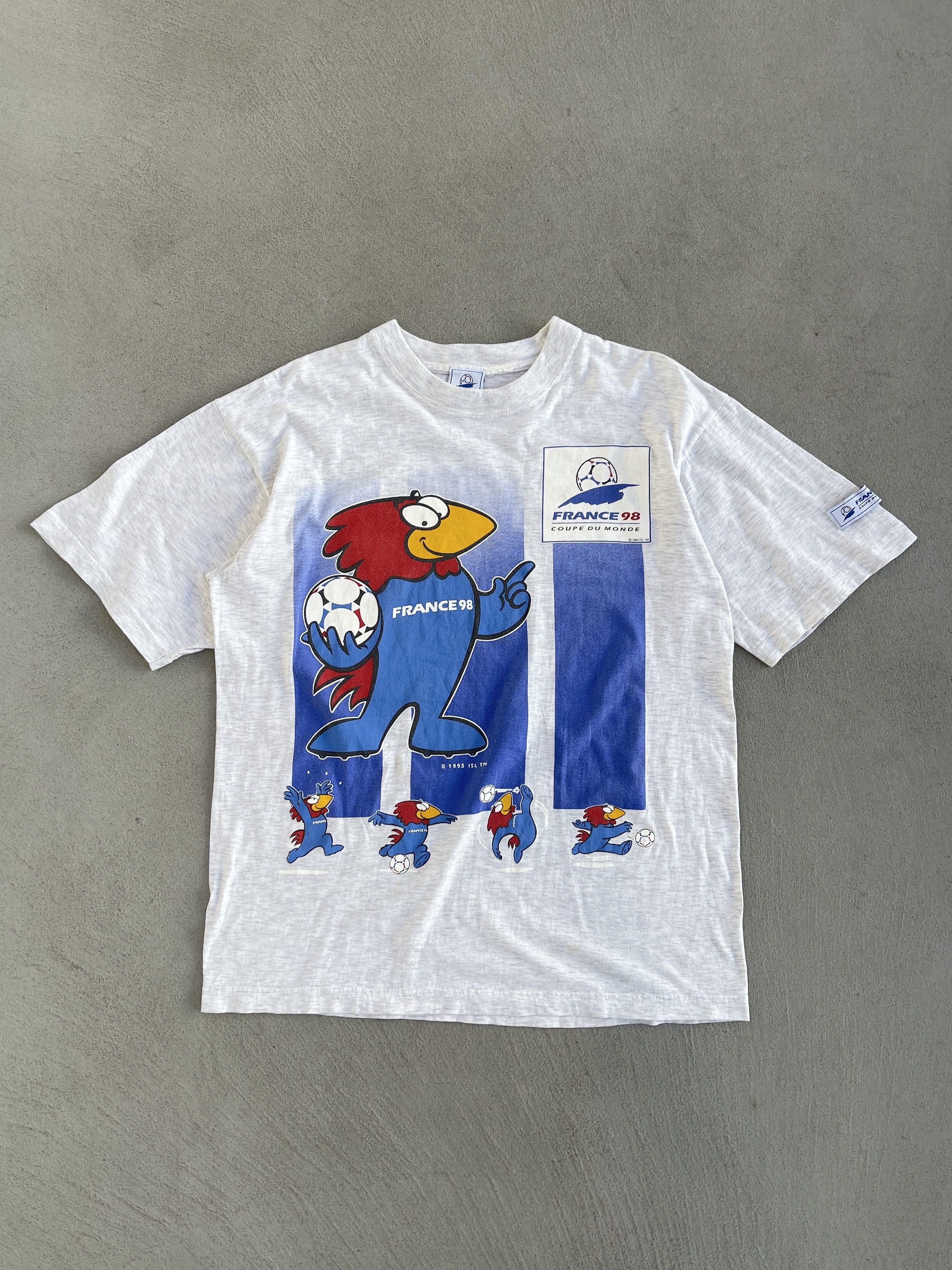Vintage Vintage 1995 FIFA France World Cup 1998 Mascot Footix Tee ( | Grailed