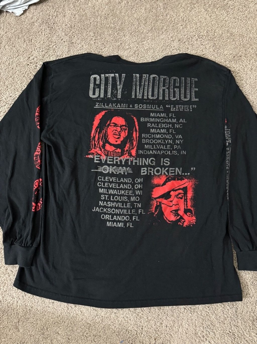 City Morgue City Morgue Zillakami Sosmula Shirt XL | Grailed