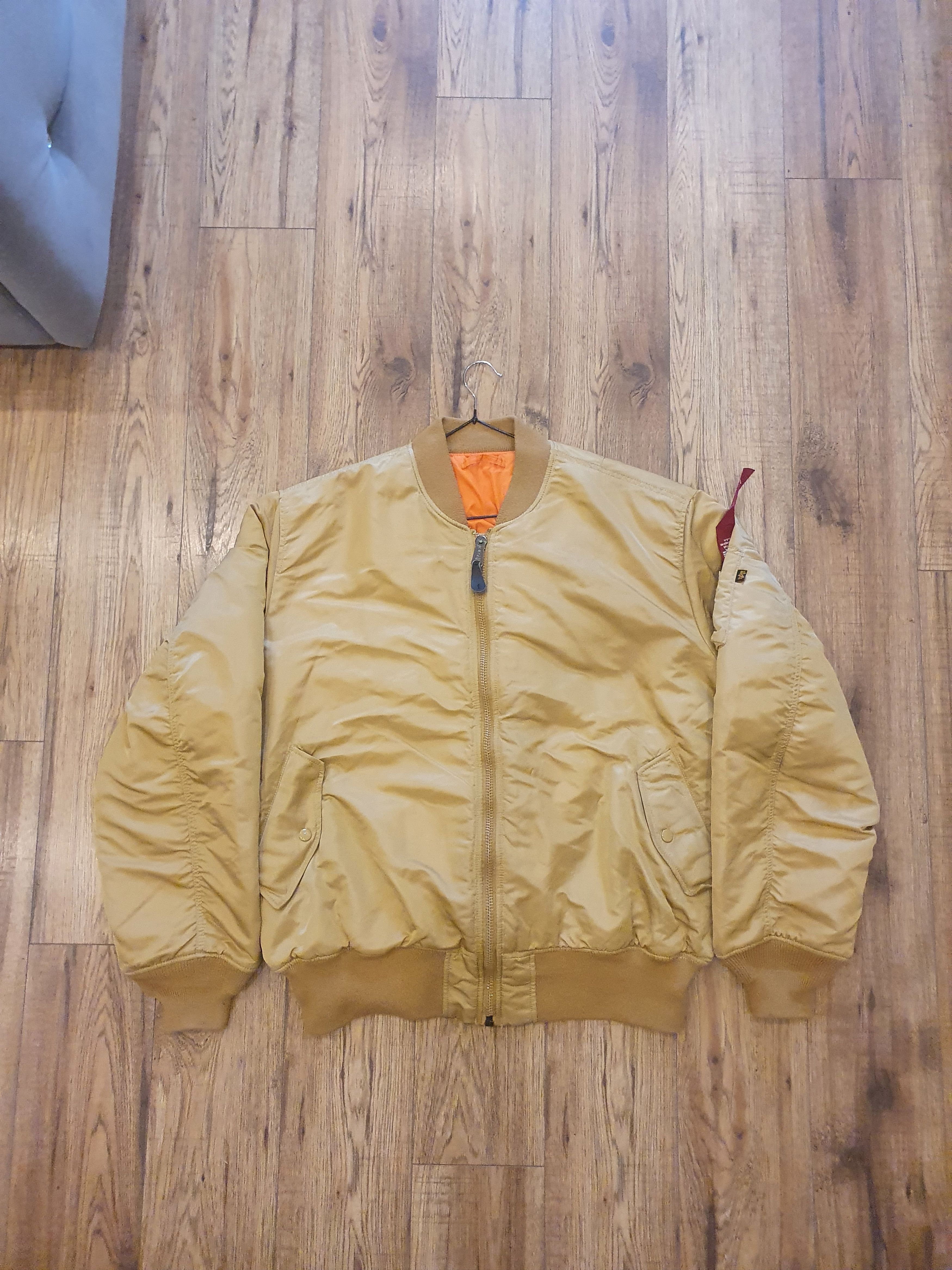 Alpha Industries × Streetwear × Vintage Alpha Industries MA-1 bomber gold XXL | Grailed