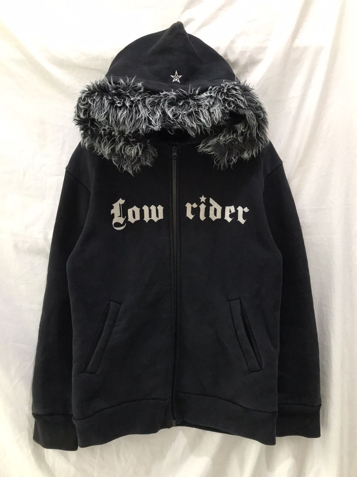 Japanese Brand Gothic Fur hoodie Ifsixwasnine lgb styled by Lowrider ...