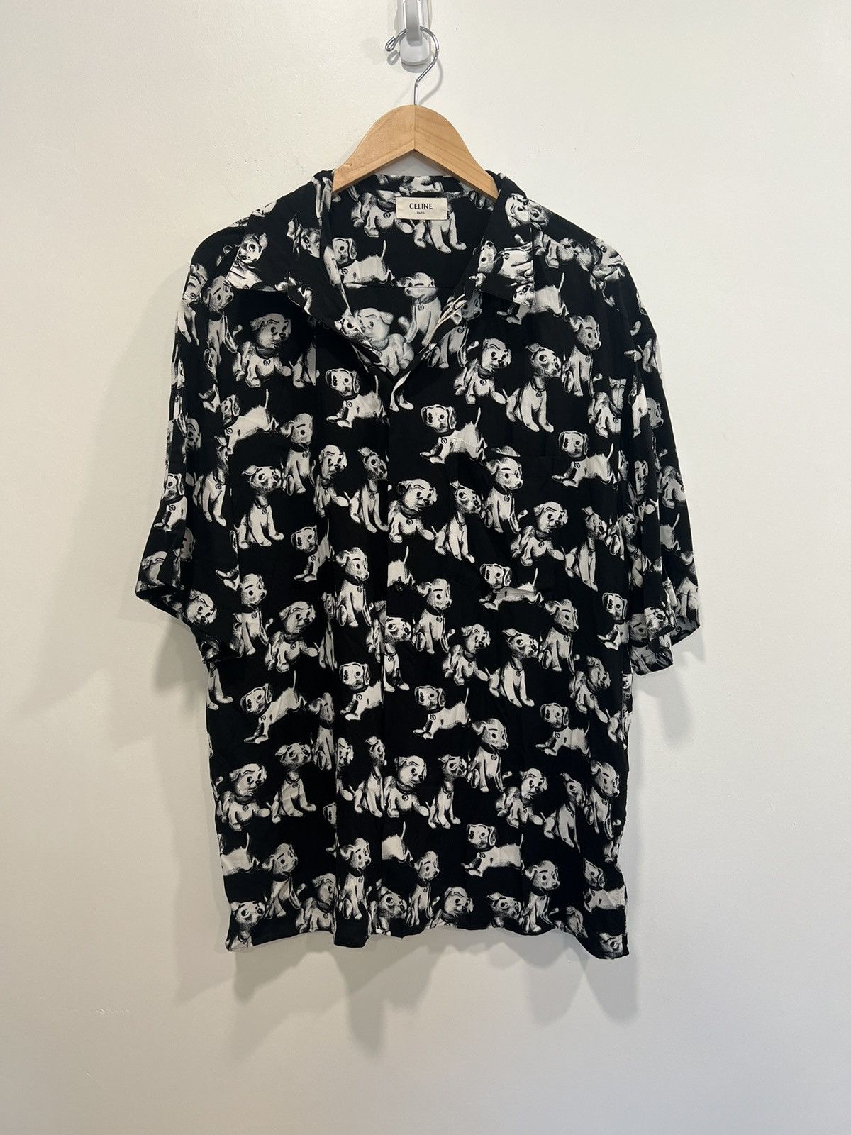 Celine × Hedi Slimane Puppy dog dalmatian shirt | Grailed