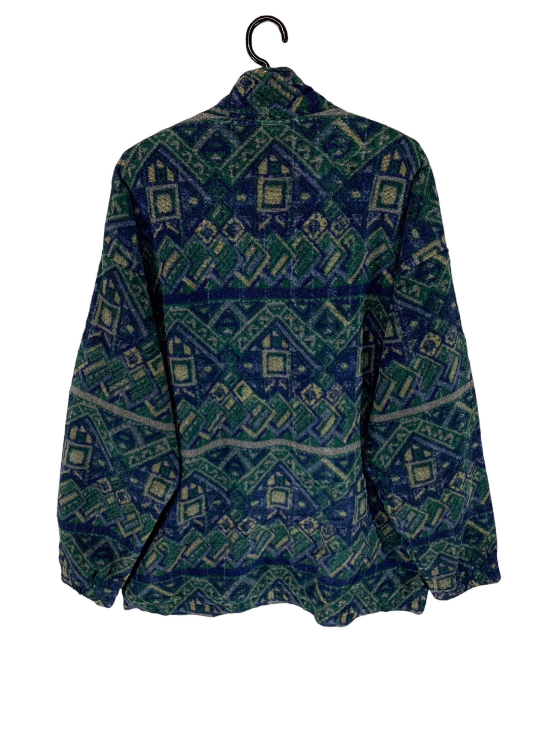 Vintage 90s Fila magic line native abstract ice tech fleece jacket ...
