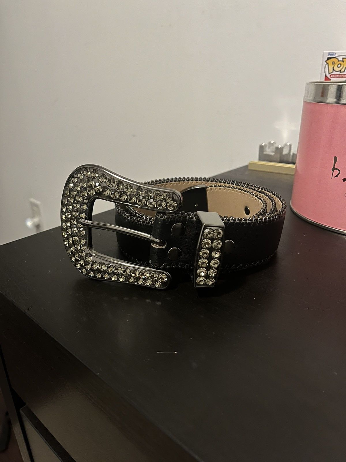 B.B. Simon Black/Silver Swarovski Crystal B.B. Simon Belt | Grailed
