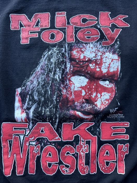 Vintage Vintage 90’s Mick Foley Fake Wrestler WWF T-Shirt | Grailed