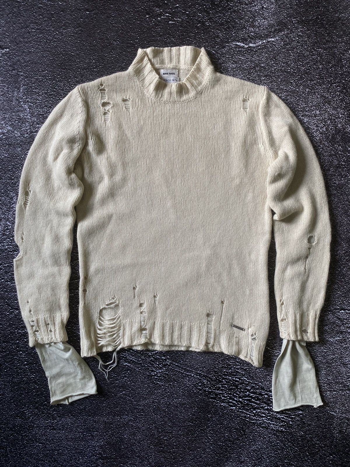 Diesel Diesel Alpaca/Nylon Distressed Sweater | Grailed