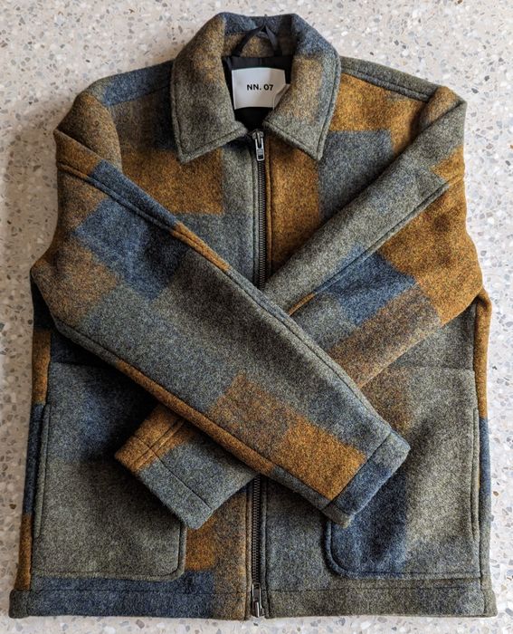 Nn07 NN07 Gael 8267 Brown Plaid Checkered Wool Jacket The Bear L | Grailed