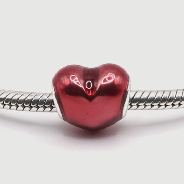 pandora Authentic PANDORA Metallic Red Heart Charm | Grailed