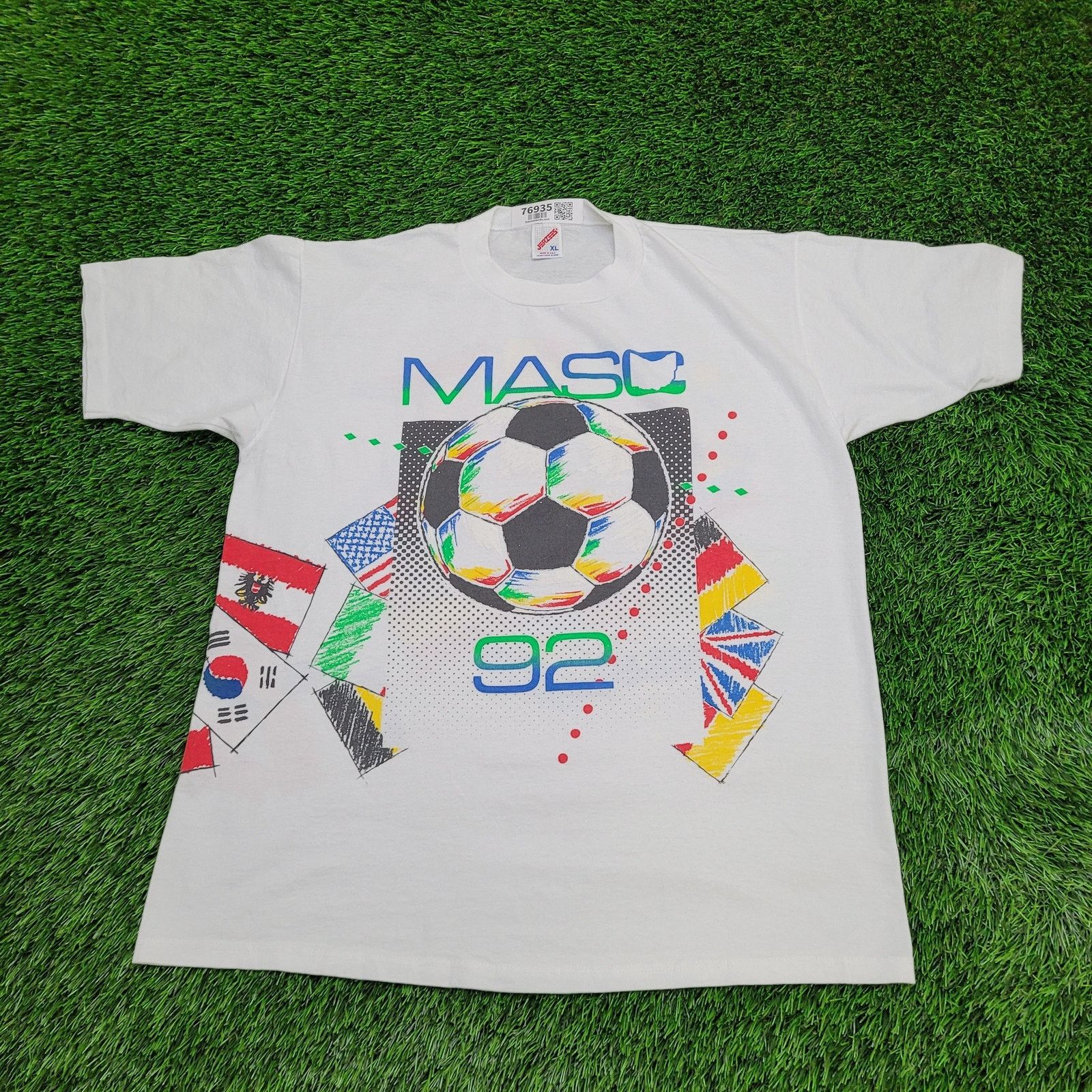 Jerzees Vintage 1992 MASC Mid-American Soccer Classic Shirt XL 23x29 ...