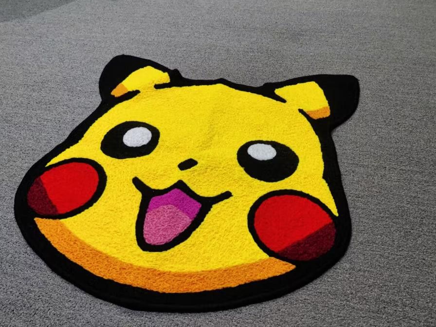 1 Of 1 × Custom Pikachu Head Wool Thread Cartoon Carpet | Grailed