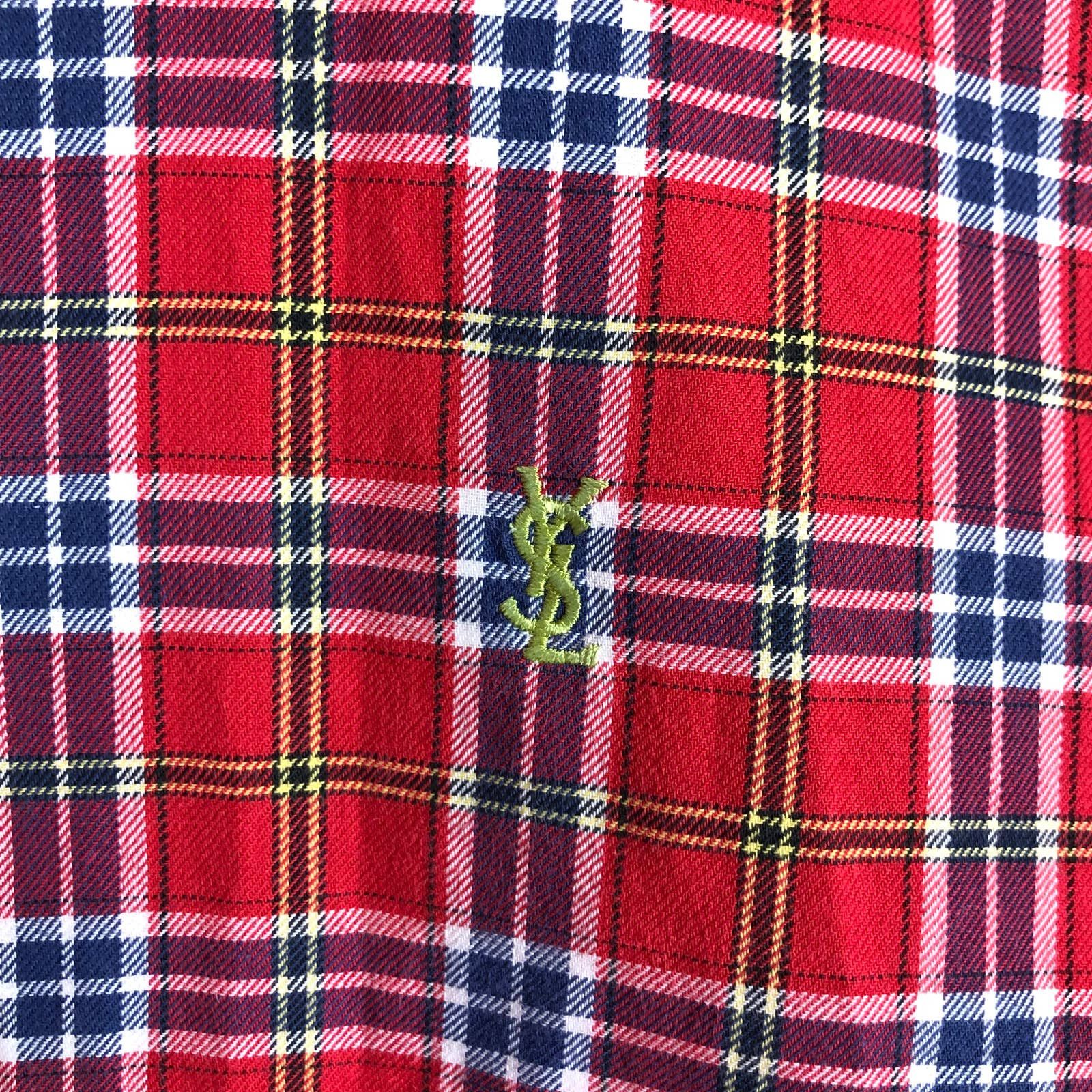 Yves Saint Laurent Yves Saint Laurent YSL Logo Red Shirt | Grailed