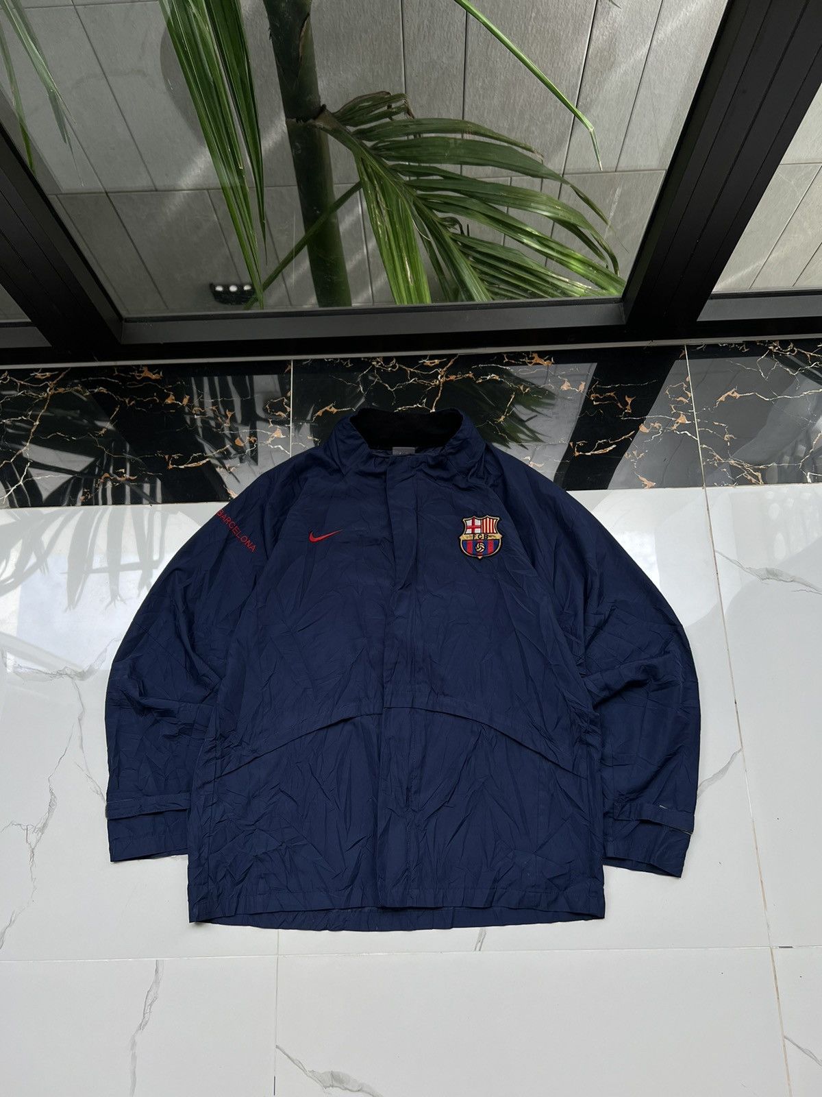 F.C. Barcelona × Nike × Vintage 90’s NIKE FCB RETRO RARE SWOOSH LOGO ...