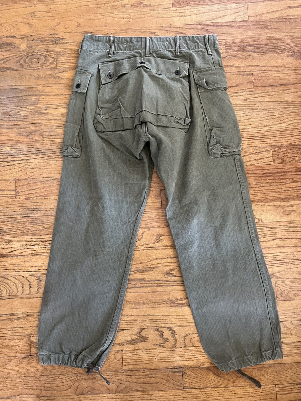 Ralph Lauren RRL Military HBT Green Herringbone Twill Field Cargo Pant ...