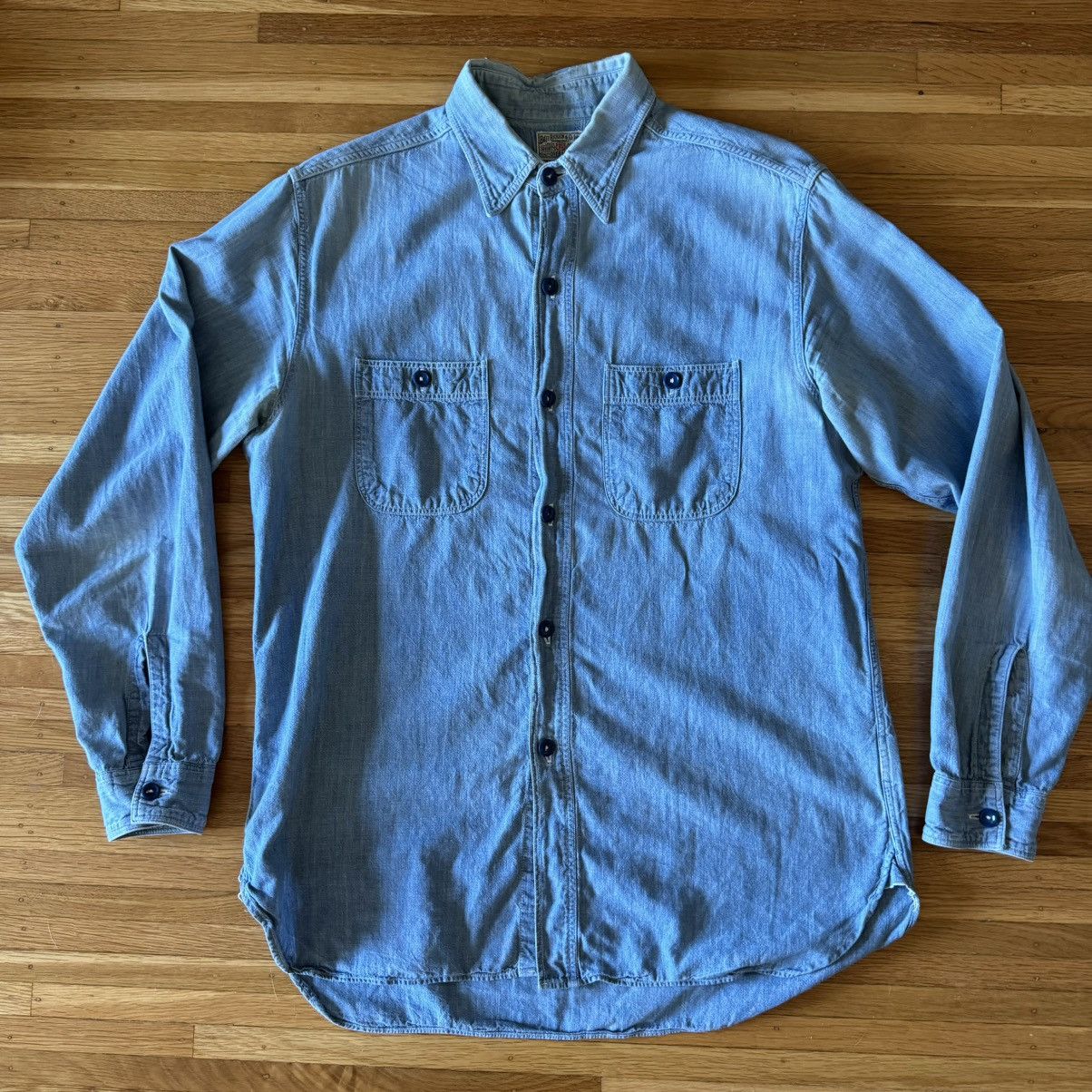 Buzz Rickson's Buzz Ricksons Blue Chambray Long Sleeve Shirt | Grailed