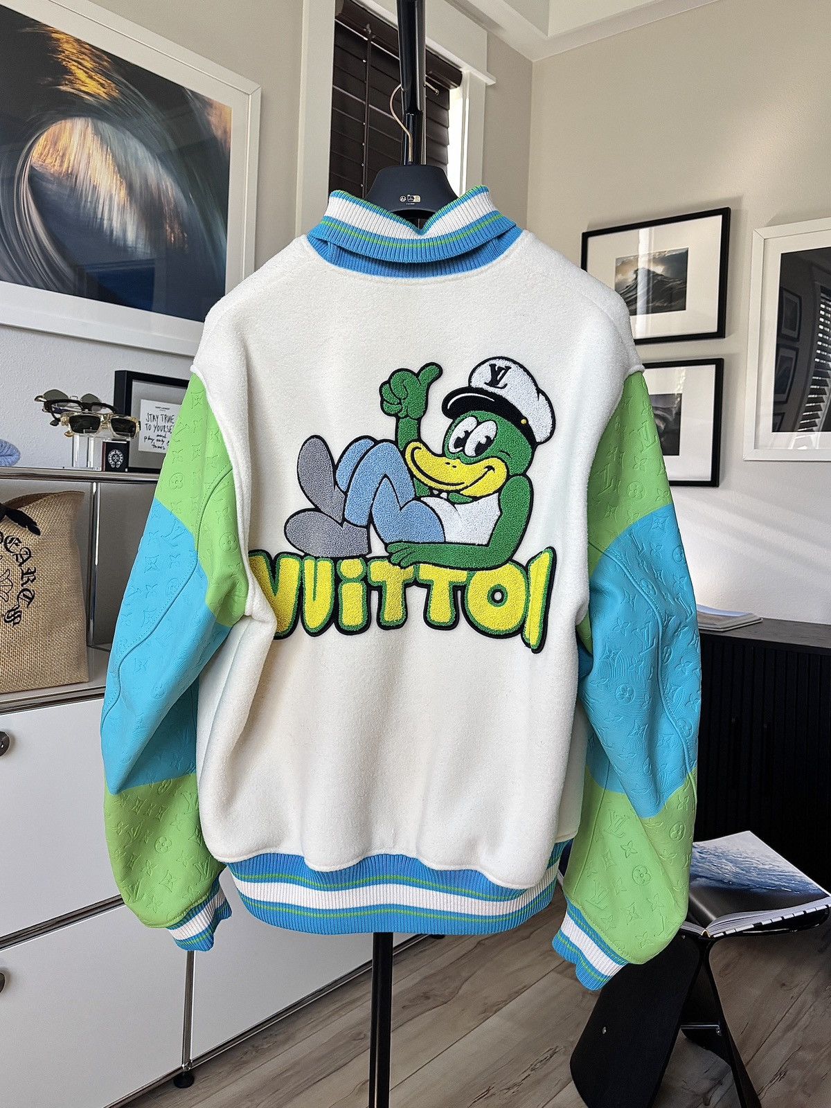 Louis Vuitton 🦆 VIRGIL ABLOH - DUCK LOGO PLAYGROUND TEDDY JACKET ...