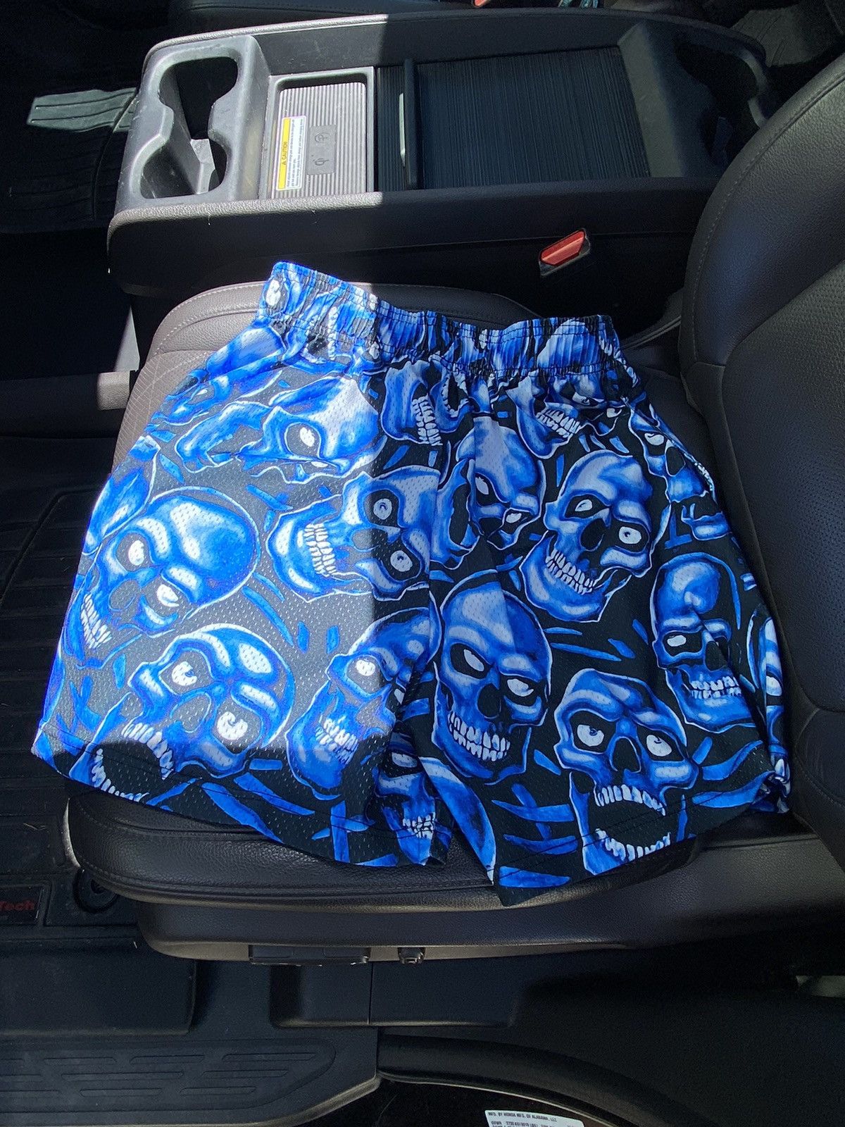 Bravest Studios RARE Skull Shorts black and blue | Grailed
