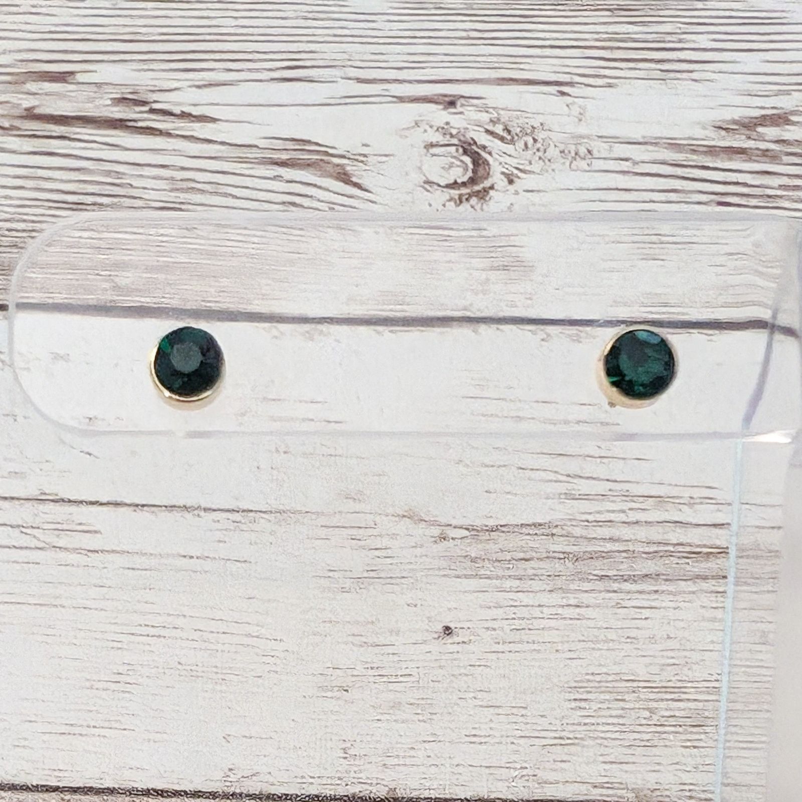 Vintage Vintage Green Stud Earrings For Pierced Ears Dainty | Grailed