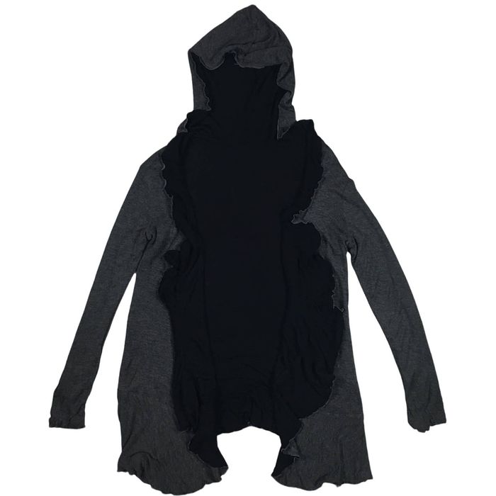 Other Black Gray Reversible Gothic Hooded Cape Cardigan Goth Witch ...
