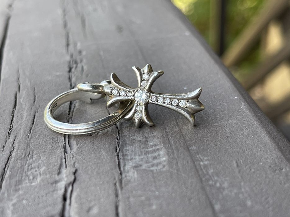 Chrome Hearts Chrome Hearts Diamond Paved Tiny Cross Pendant | Grailed