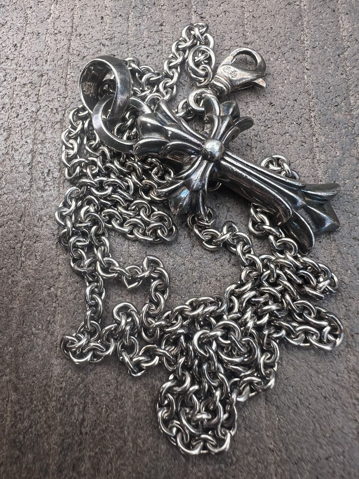 Chrome Hearts Chrome hearts double cross pendant + Chrome hearts Ne ...