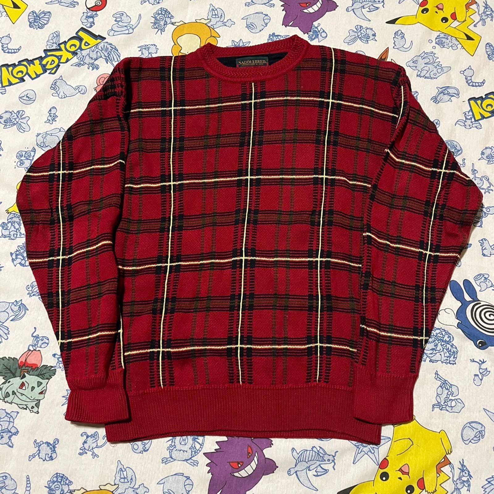 Vintage Vintage 2000s Saddlebred Red Plaid Pattern Sweater | Grailed