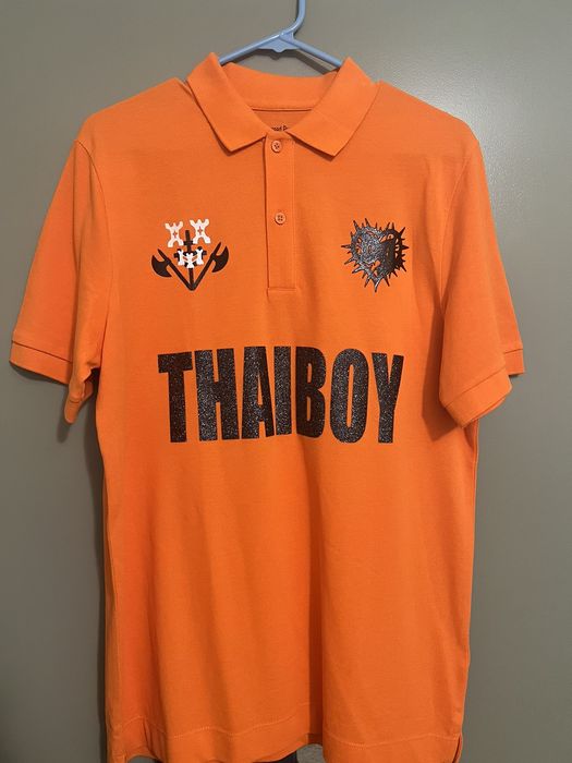 Streetwear Thaiboy Digital Back 2 Life Polo Orange | Grailed