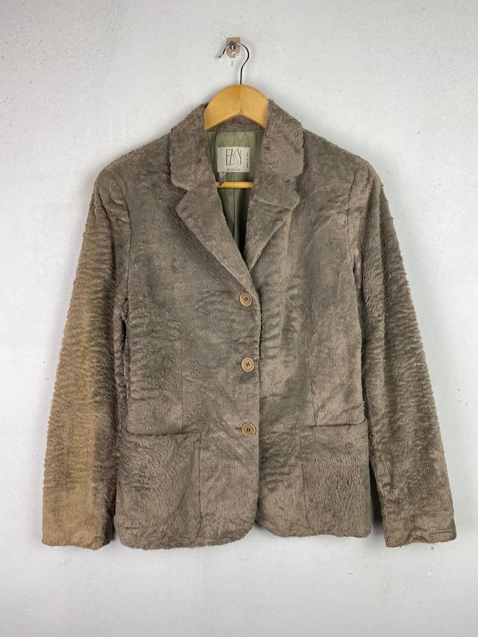 Italian Designers easy mondrian faux fur jacket made in italy sunfaded ...