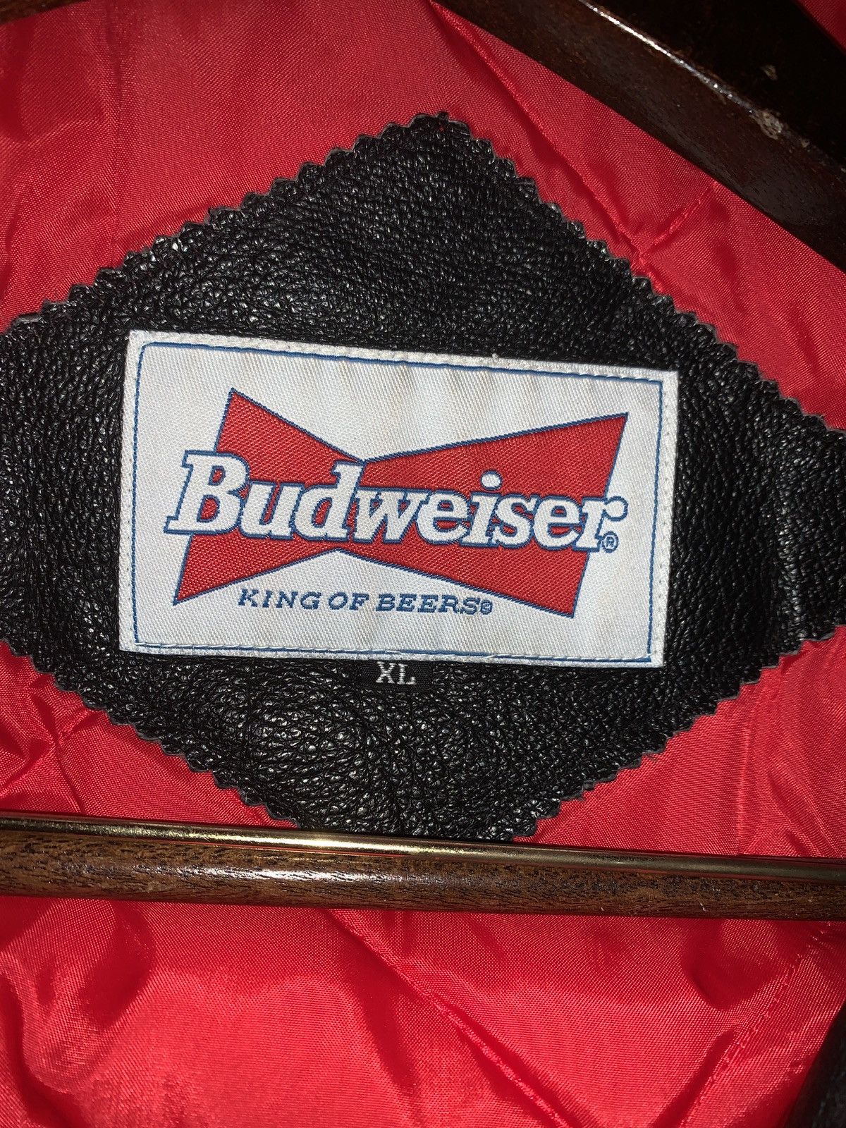 Vintage Budweiser Vintage Budweiser Leather Racing Jacket | Grailed