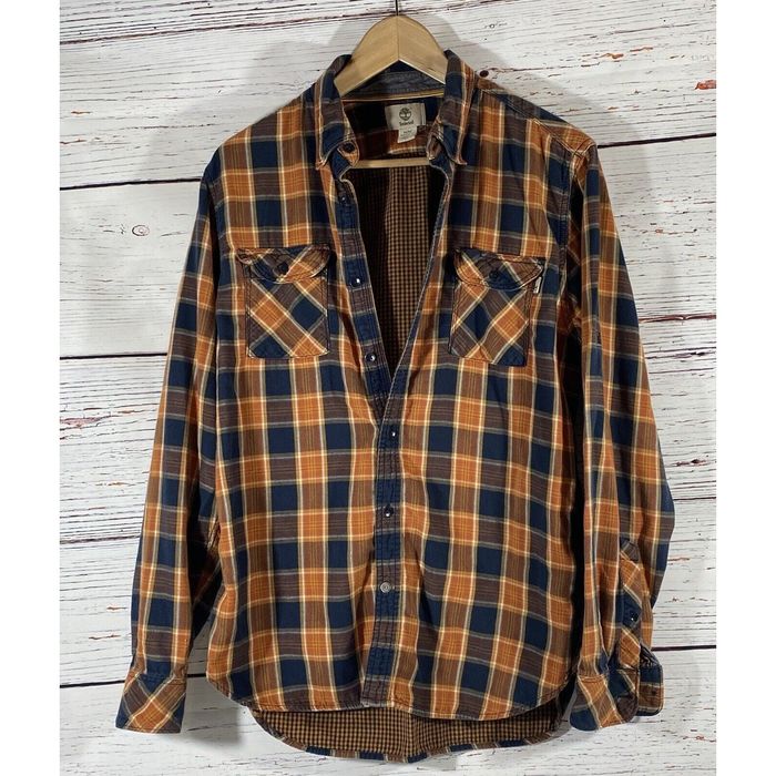 Timberland Timberland Soft Plaid Flannel Shirt Mens Medium Regular Fit ...