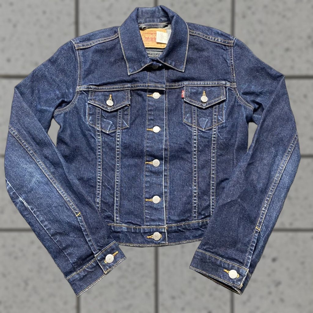 Levi's Levis Girls Trucker Jacket Medium Blue Vintage Grunge Y2K Style ...