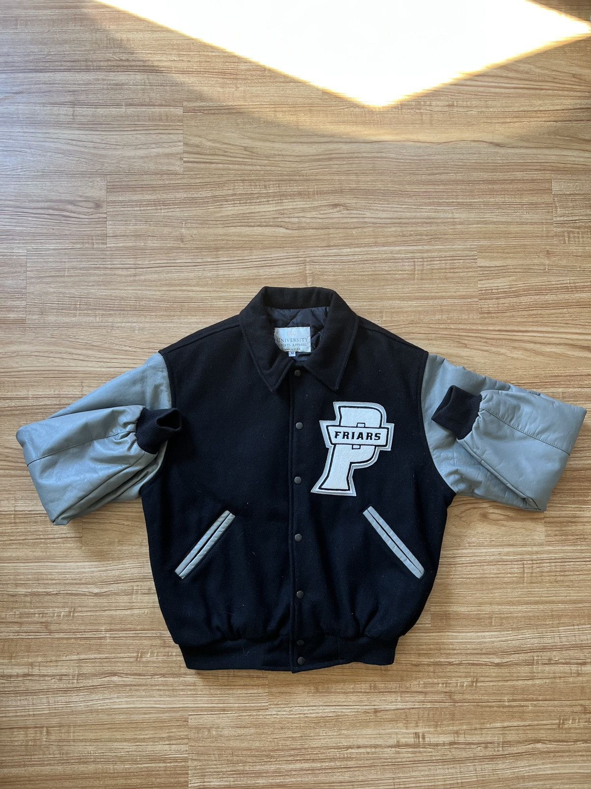 Vintage Vintage Providence College Friars Leather Varsity Jacket | Grailed